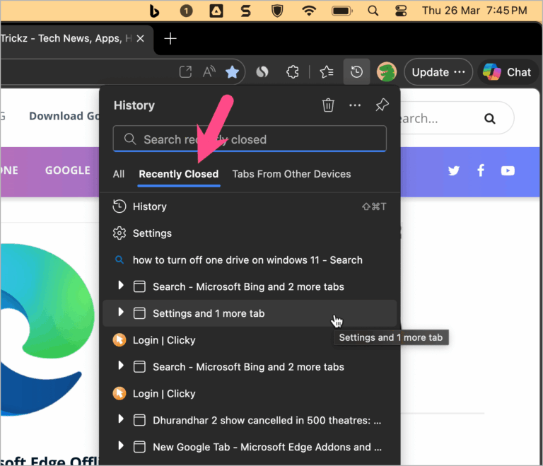 How to Restore or Reopen Closed Tabs in Microsoft Edge